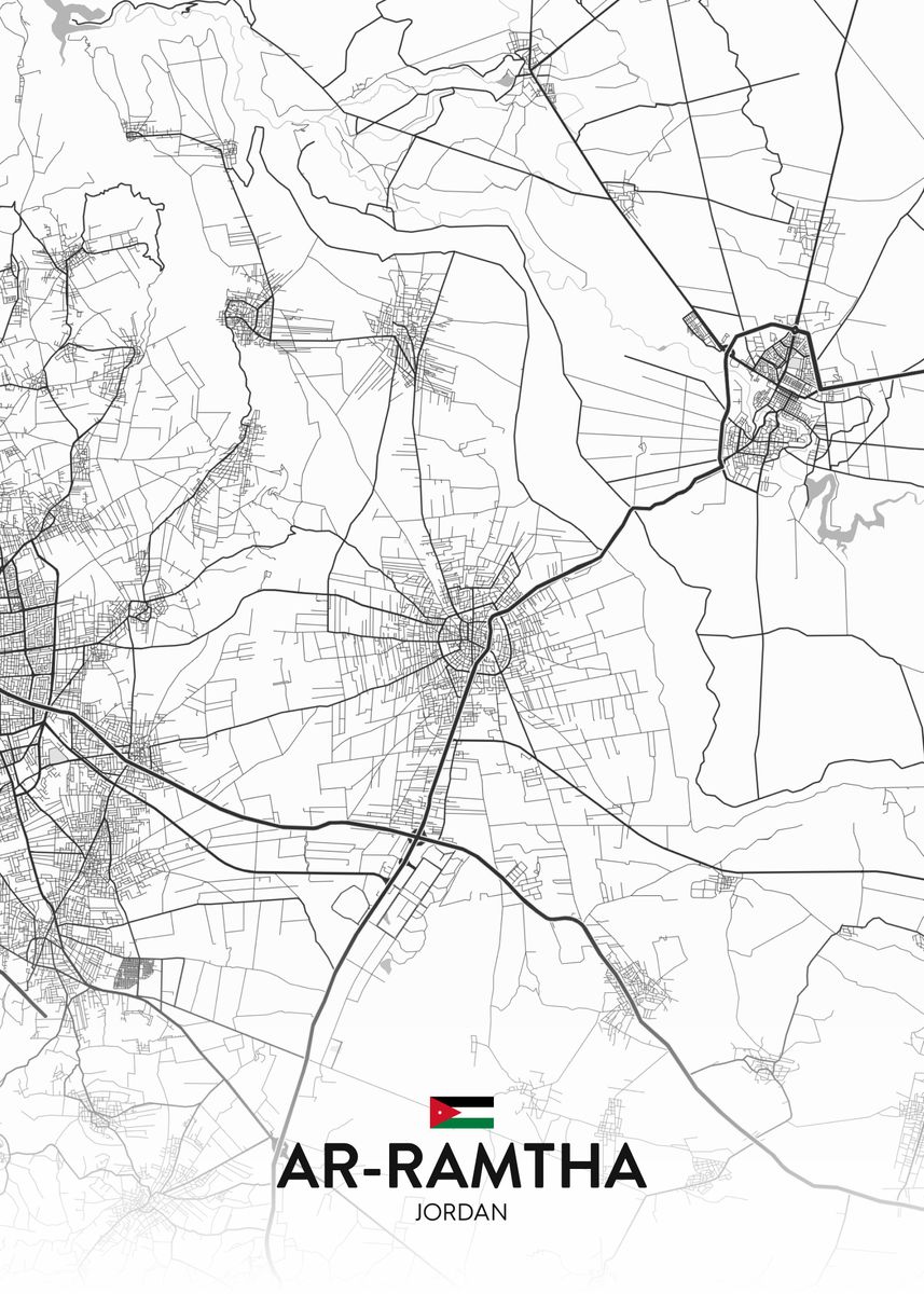 'Ar Ramtha JO' Poster, picture, metal print, paint by IMR Designs ...