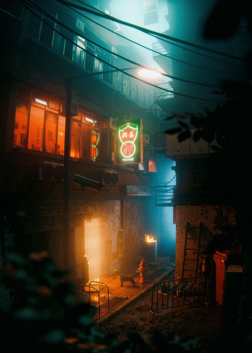 'DYSTOPIA' Poster, picture, metal print, paint by Austin Poon | Displate