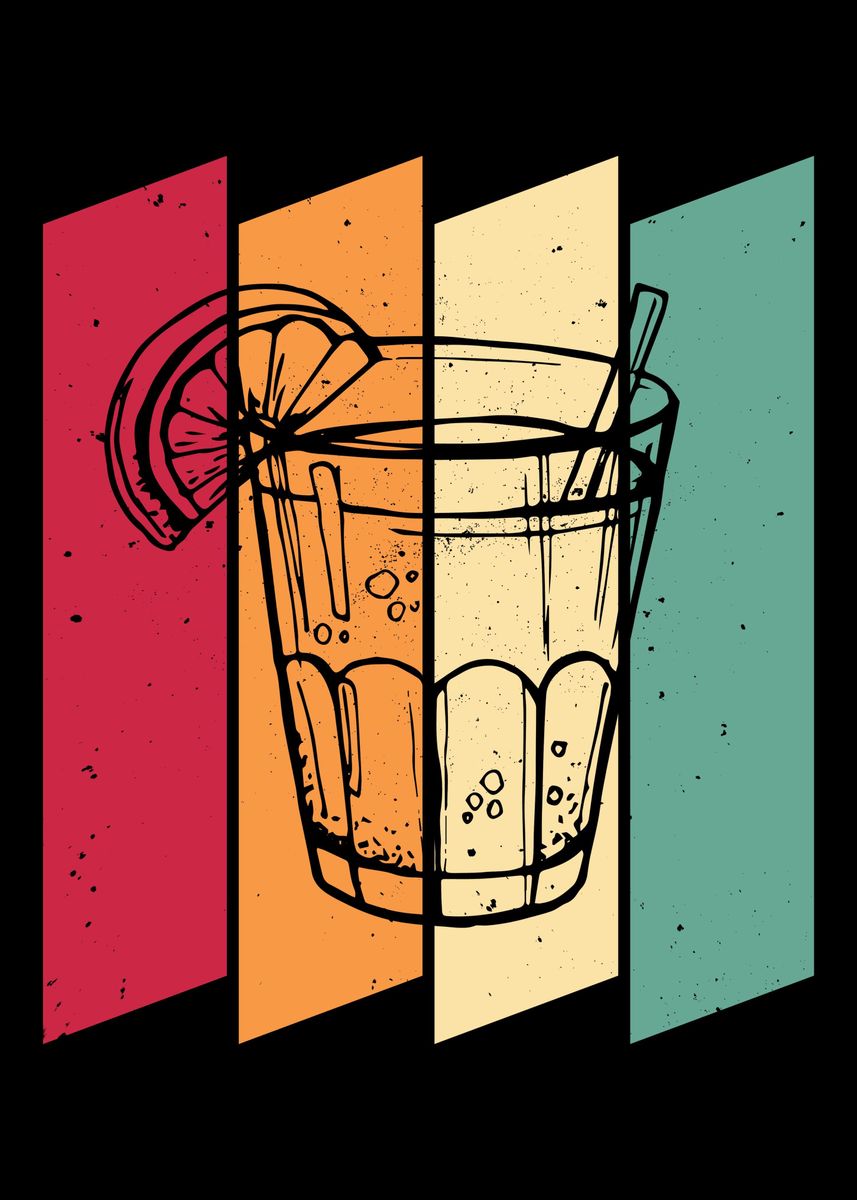 'Retro Lemonade Vintage' Poster, picture, metal print, paint by ...