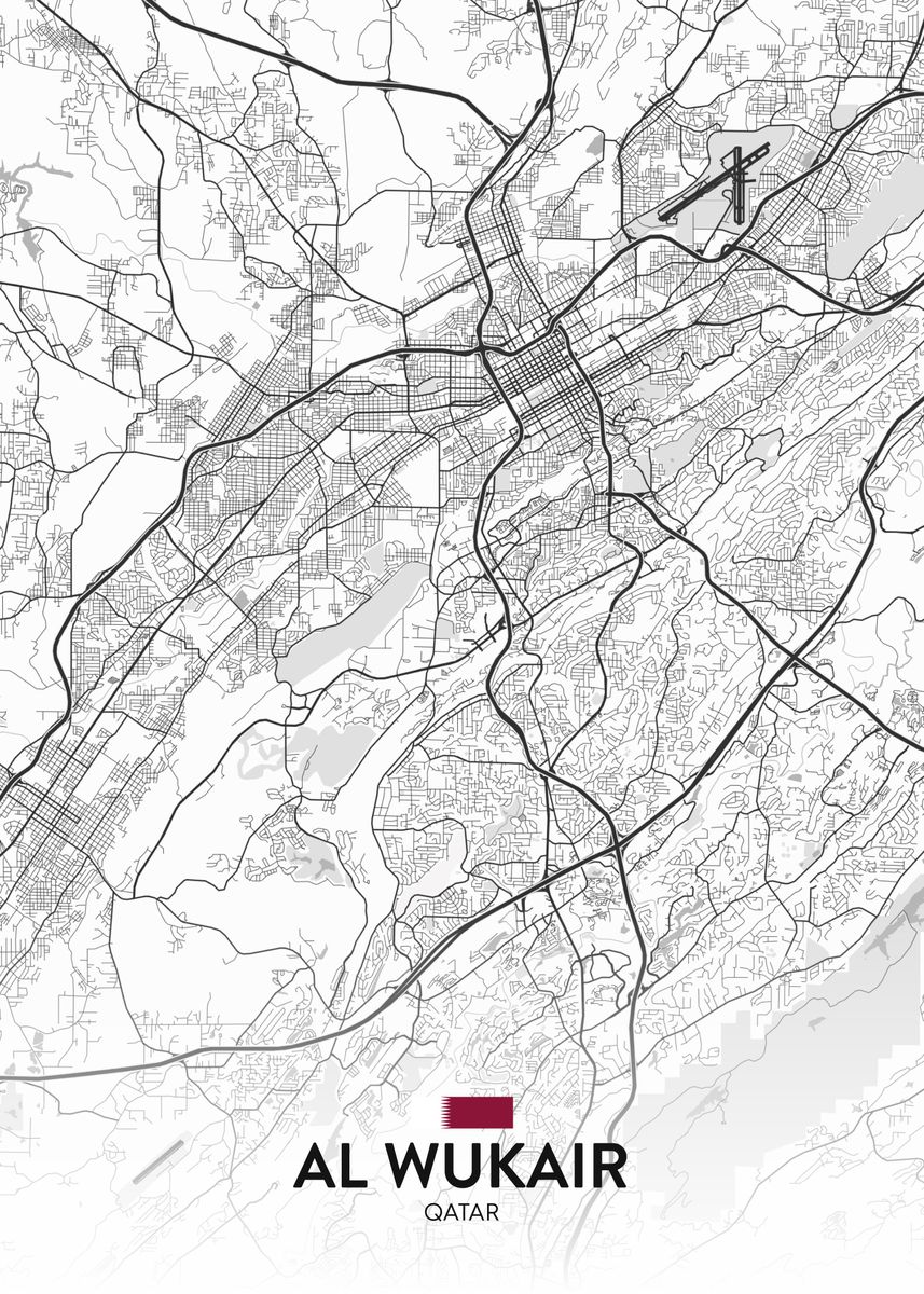 'Al Wukair QA' Poster, picture, metal print, paint by IMR Designs ...