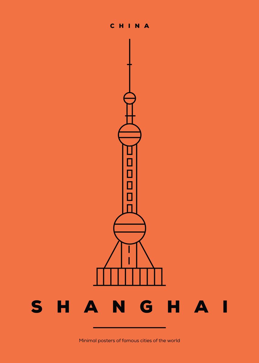 'Shanghai China' Poster, picture, metal print, paint by Conceptual ...