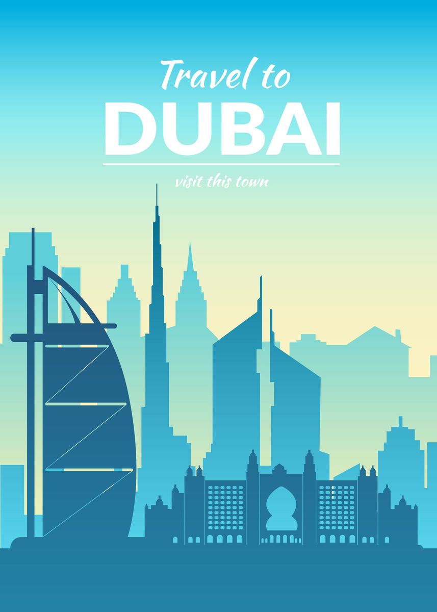 'Dubai UAE' Poster, picture, metal print, paint by Conceptual ...