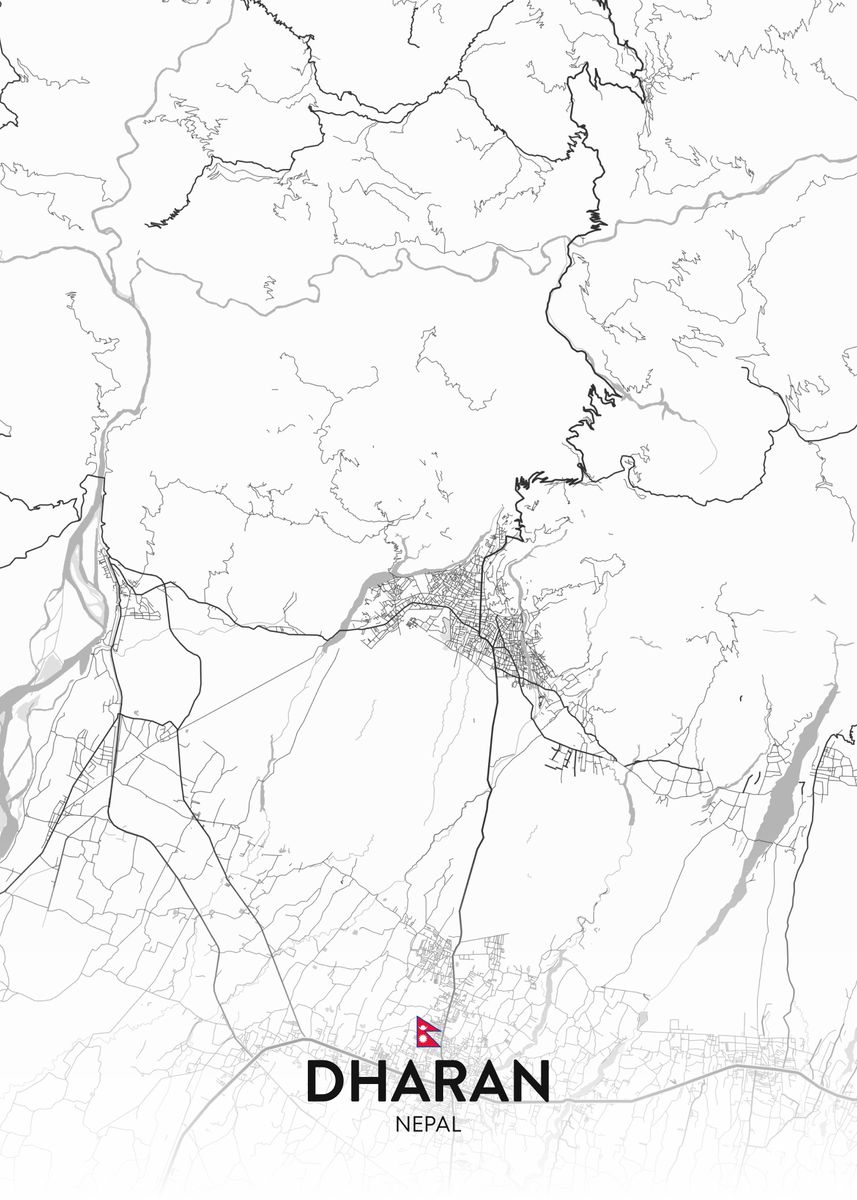 'Dharan NP' Poster, picture, metal print, paint by IMR Designs | Displate