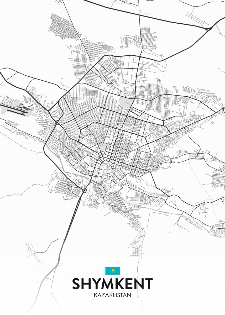 'Shymkent KZ' Poster, picture, metal print, paint by IMR Designs | Displate