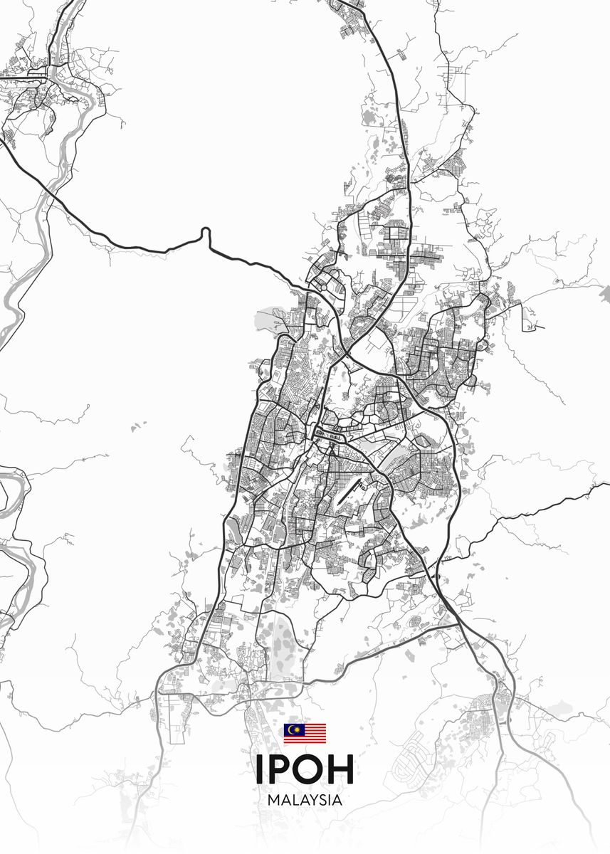 'Ipoh MY' Poster, picture, metal print, paint by IMR Designs | Displate