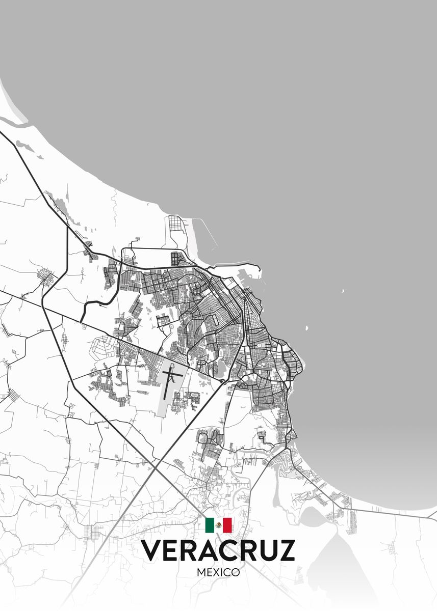 'Veracruz MX' Poster, picture, metal print, paint by IMR Designs | Displate