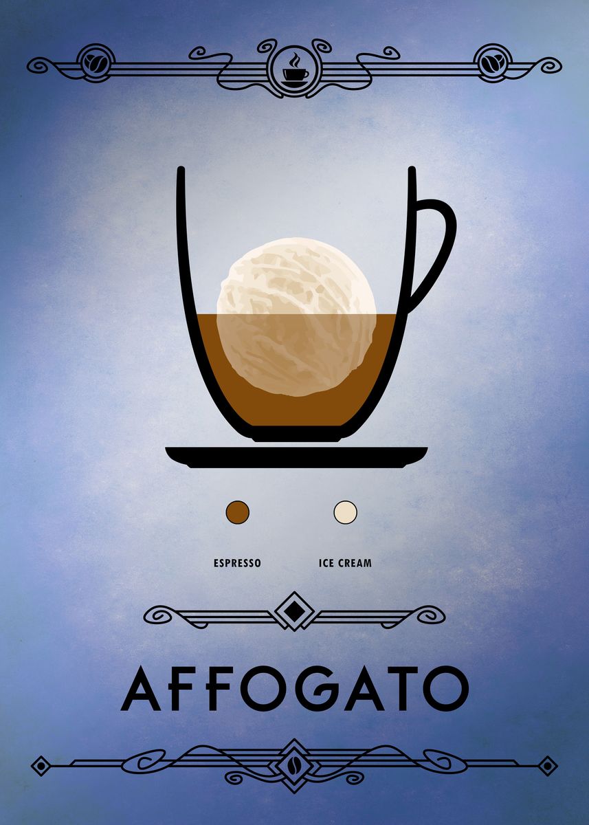 'Affogato' Poster, picture, metal print, paint by Bo Kev | Displate