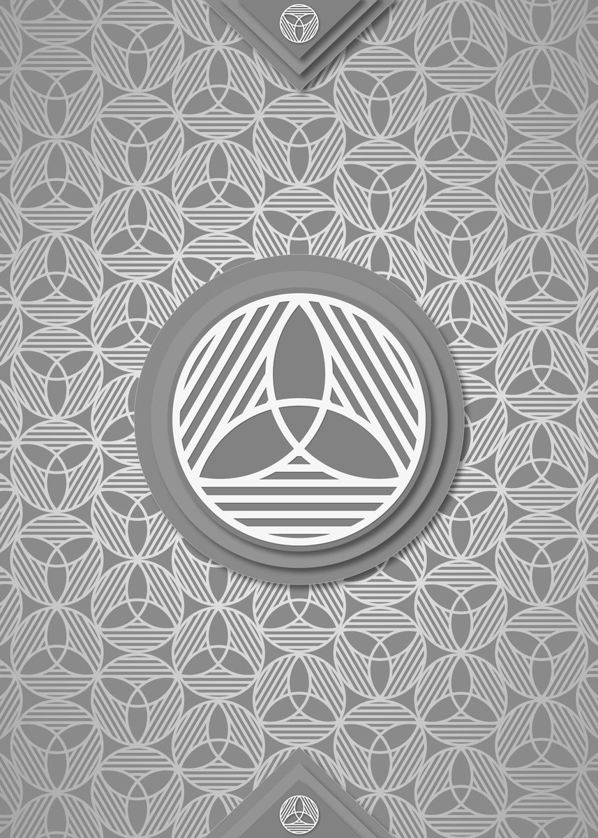 'Gray Geometric Glyph Rune' Poster by Holy Rock Design | Displate