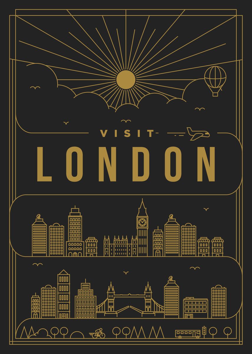 'London UK' Poster, picture, metal print, paint by Conceptual ...