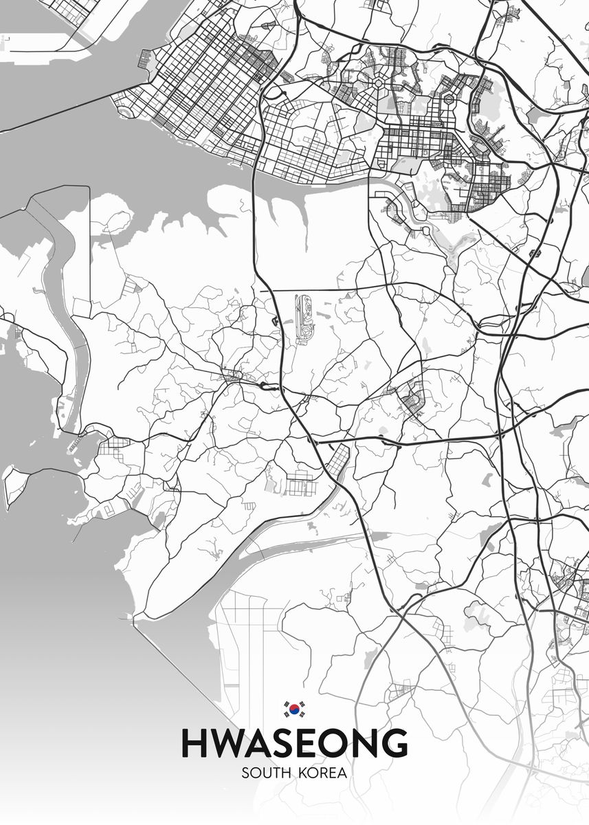 'Hwaseong KR' Poster, picture, metal print, paint by IMR Designs | Displate