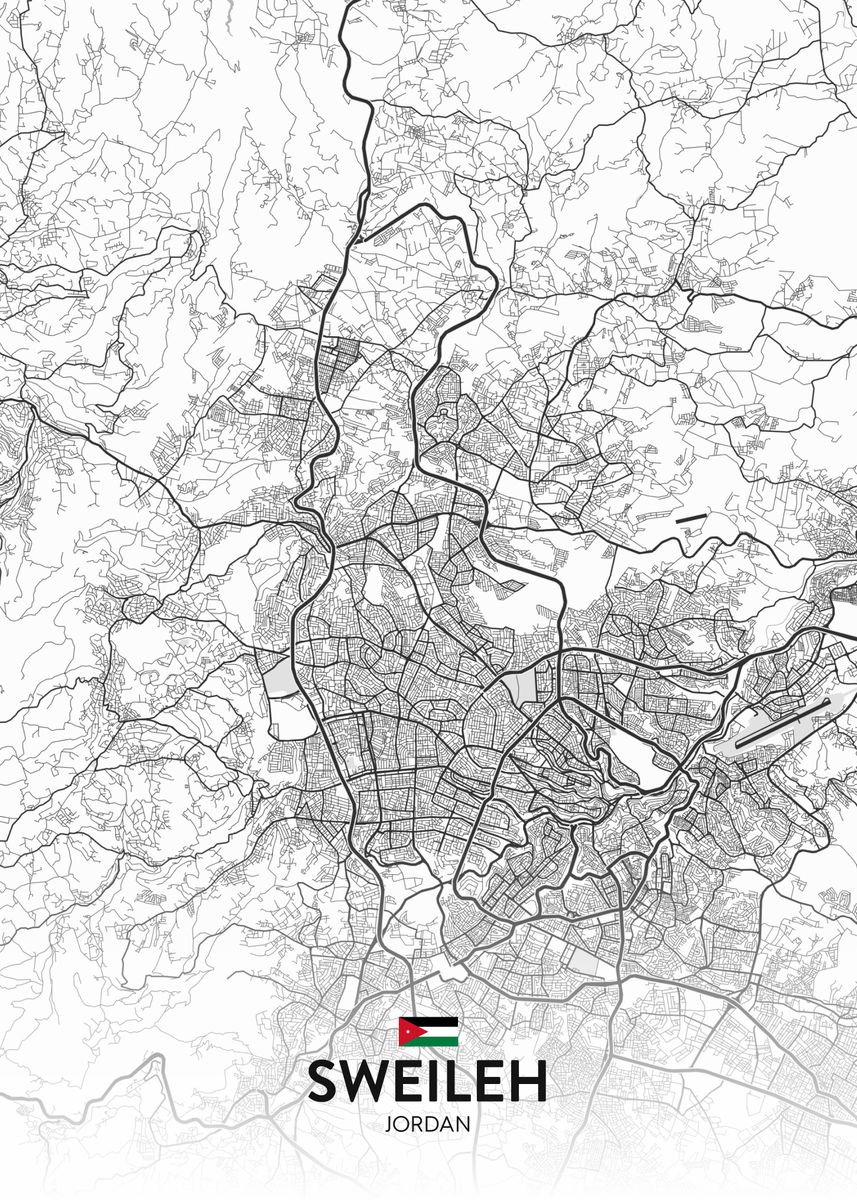 'Sweileh JO' Poster, picture, metal print, paint by IMR Designs | Displate