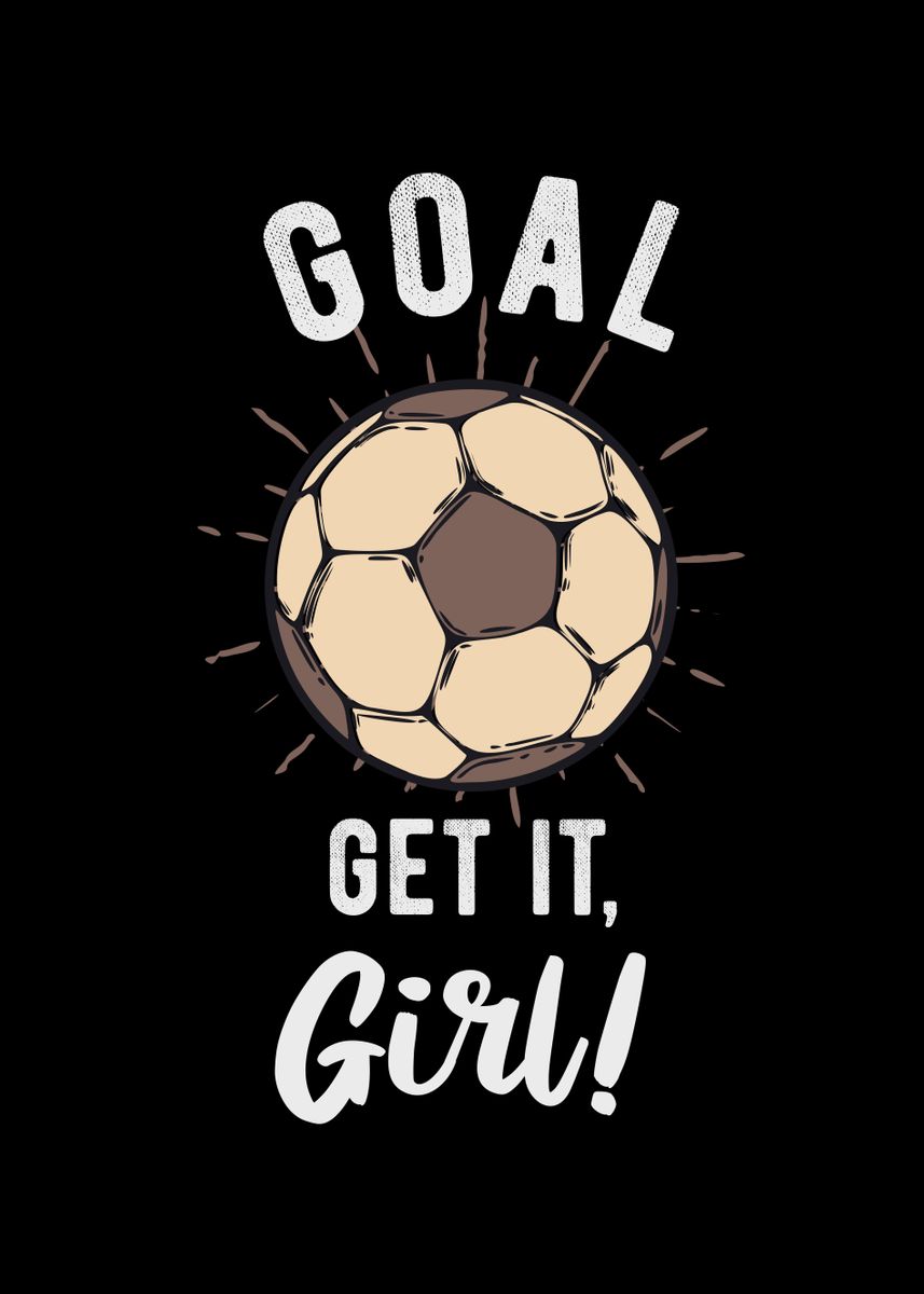 'Girl Soccer Female Player' Poster by Foxxy Merch | Displate