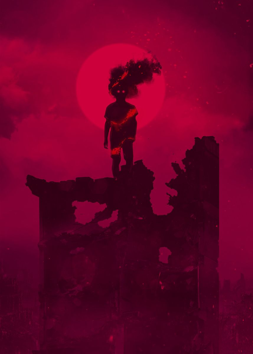 'Red' Poster, picture, metal print, paint by AndrejZT | Displate