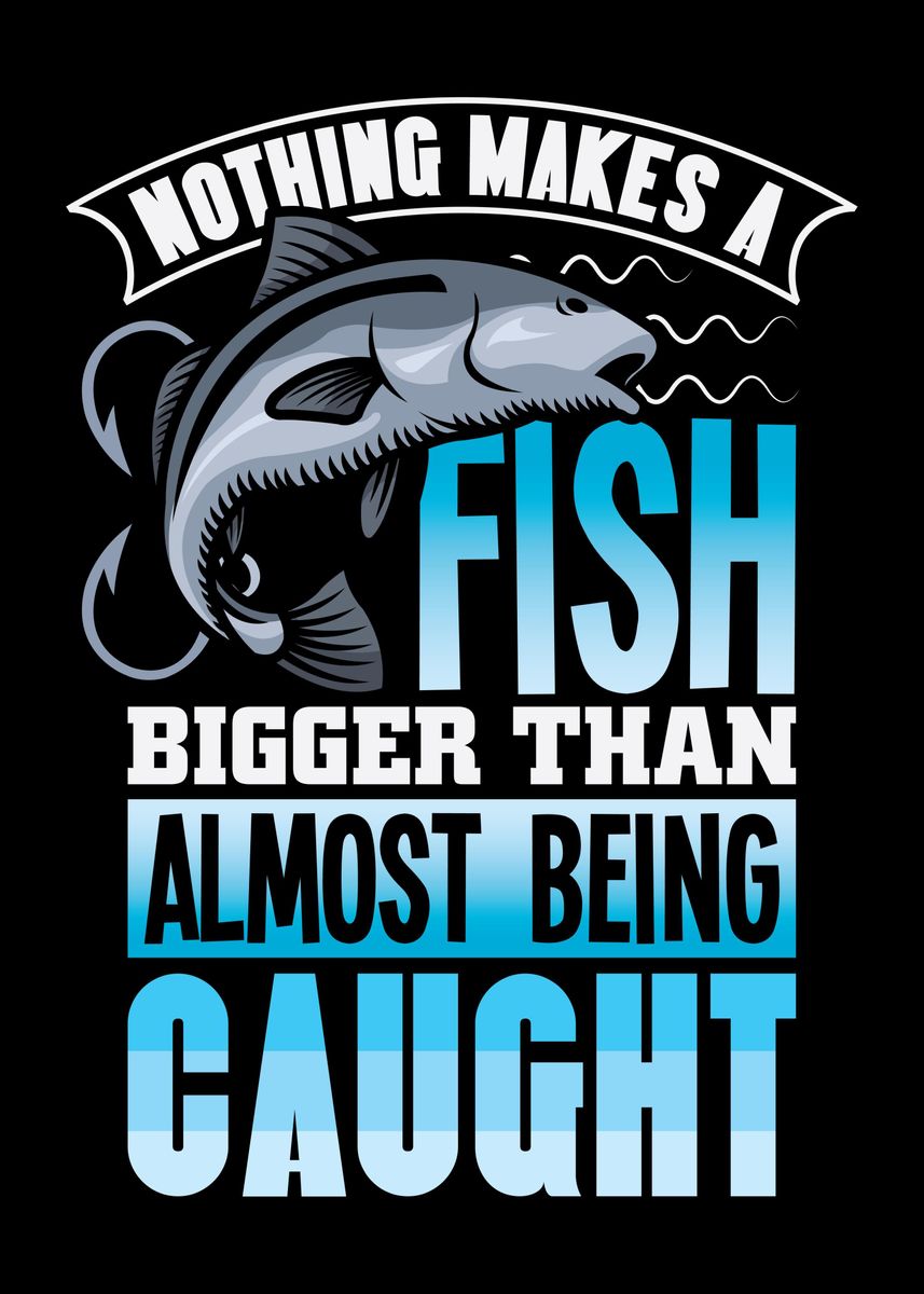 'Angler Fisherman Fish' Poster, picture, metal print, paint by ...