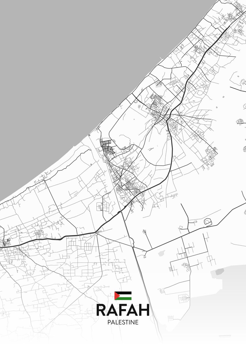 'Rafah PS' Poster, picture, metal print, paint by IMR Designs | Displate