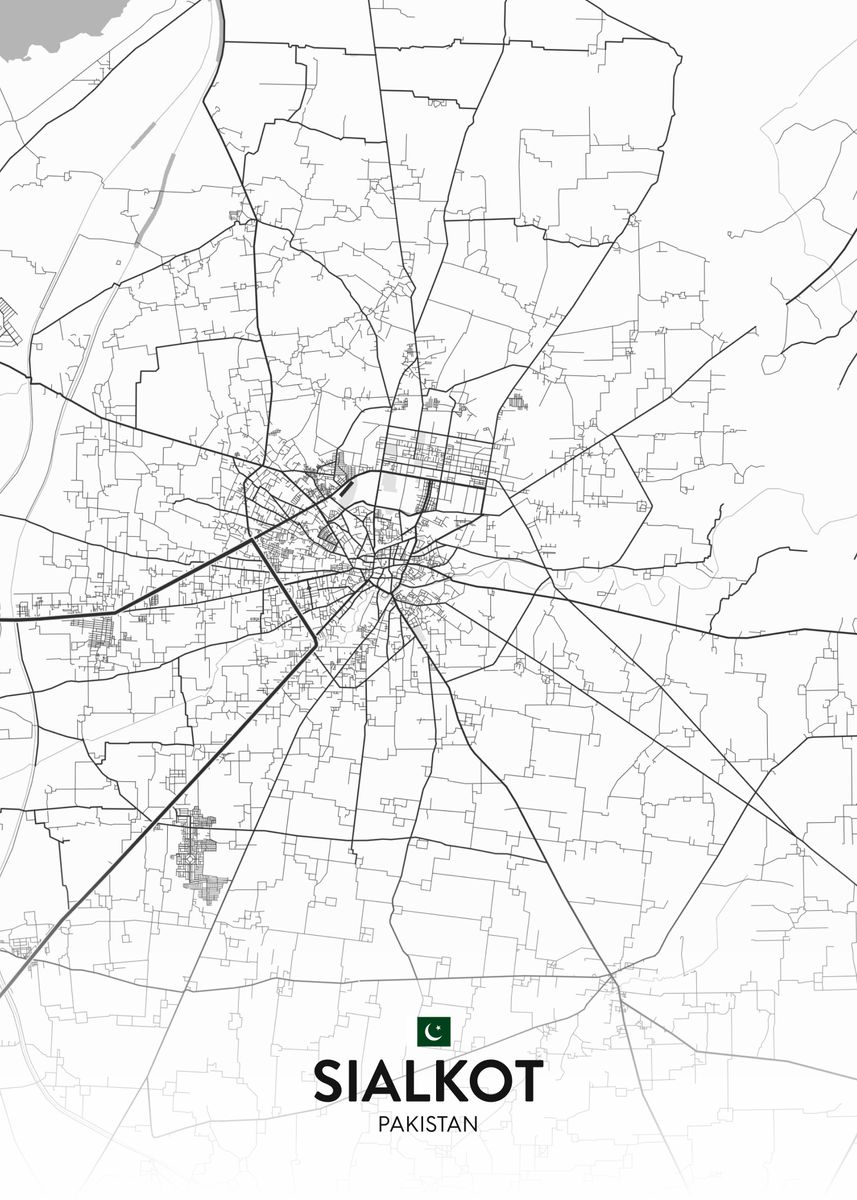 'Sialkot PK' Poster, picture, metal print, paint by IMR Designs | Displate