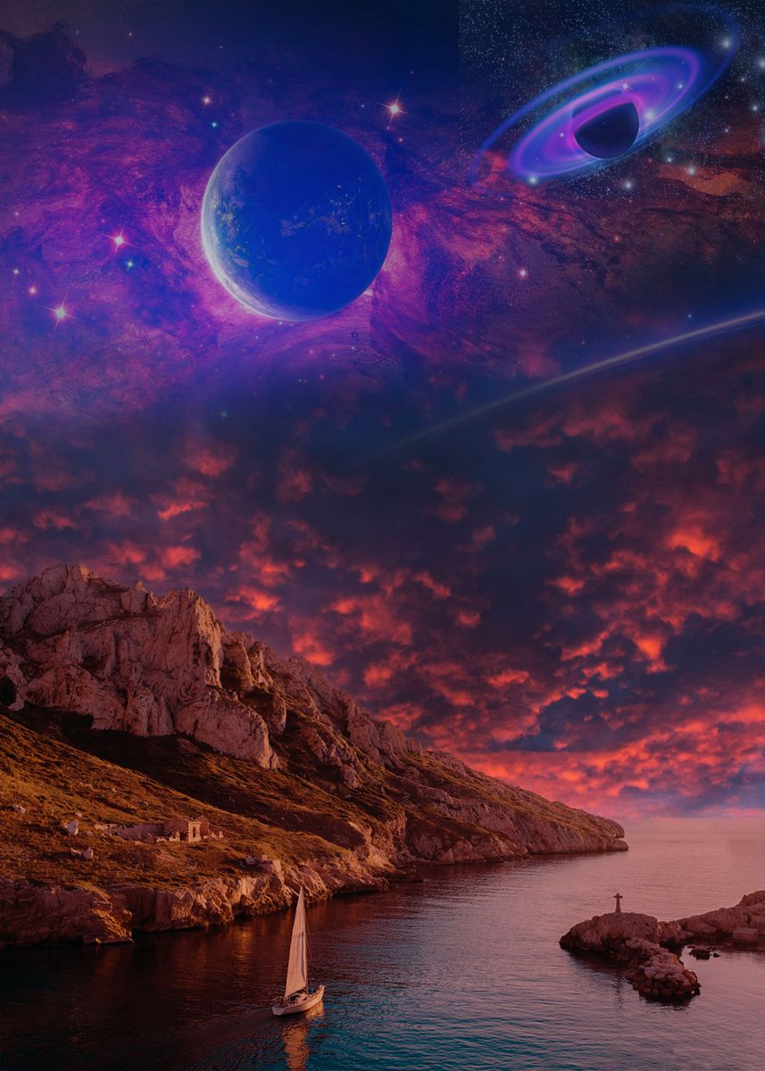 'Over The Edge' Poster by Shaheen Khan | Displate