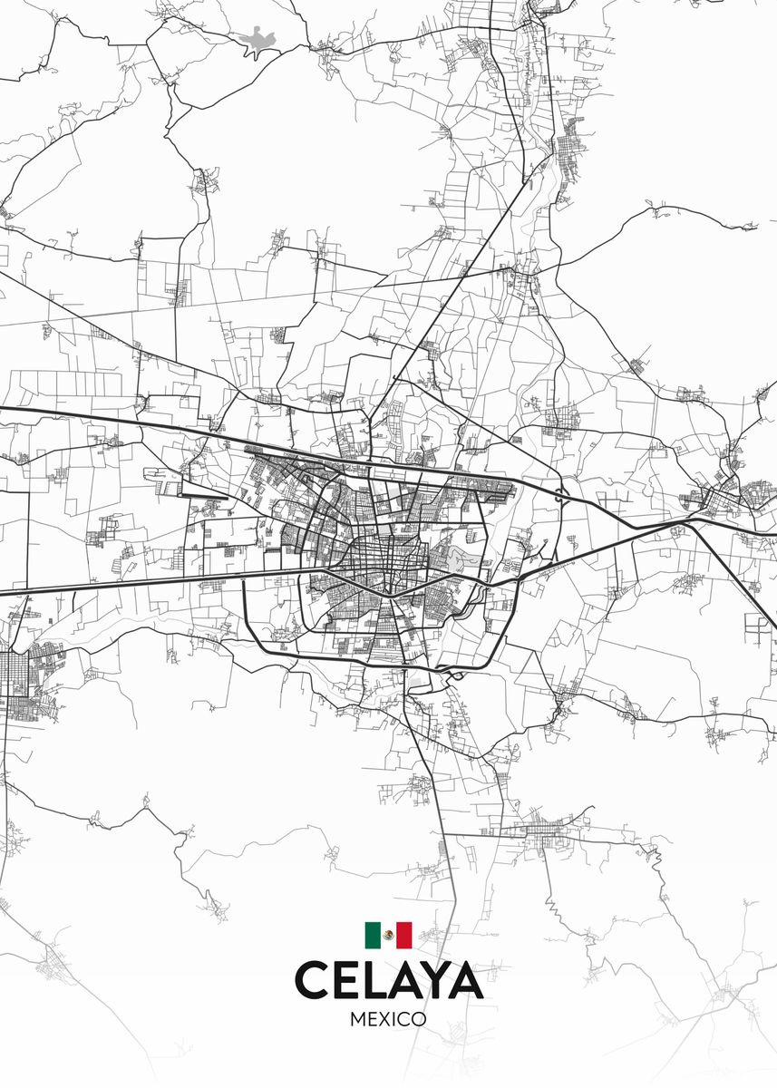 'Celaya MX' Poster, picture, metal print, paint by IMR Designs | Displate