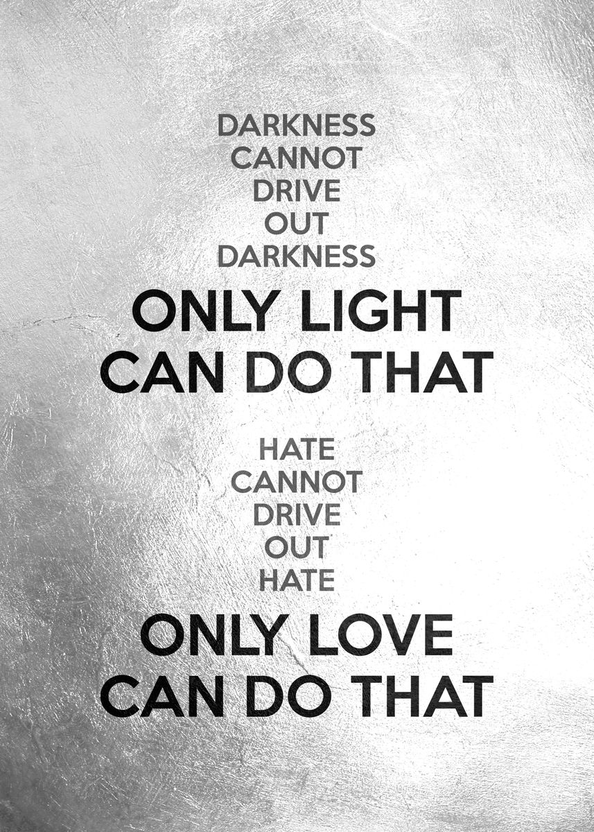 'MLK Light and Love' Poster by ABConcepts | Displate