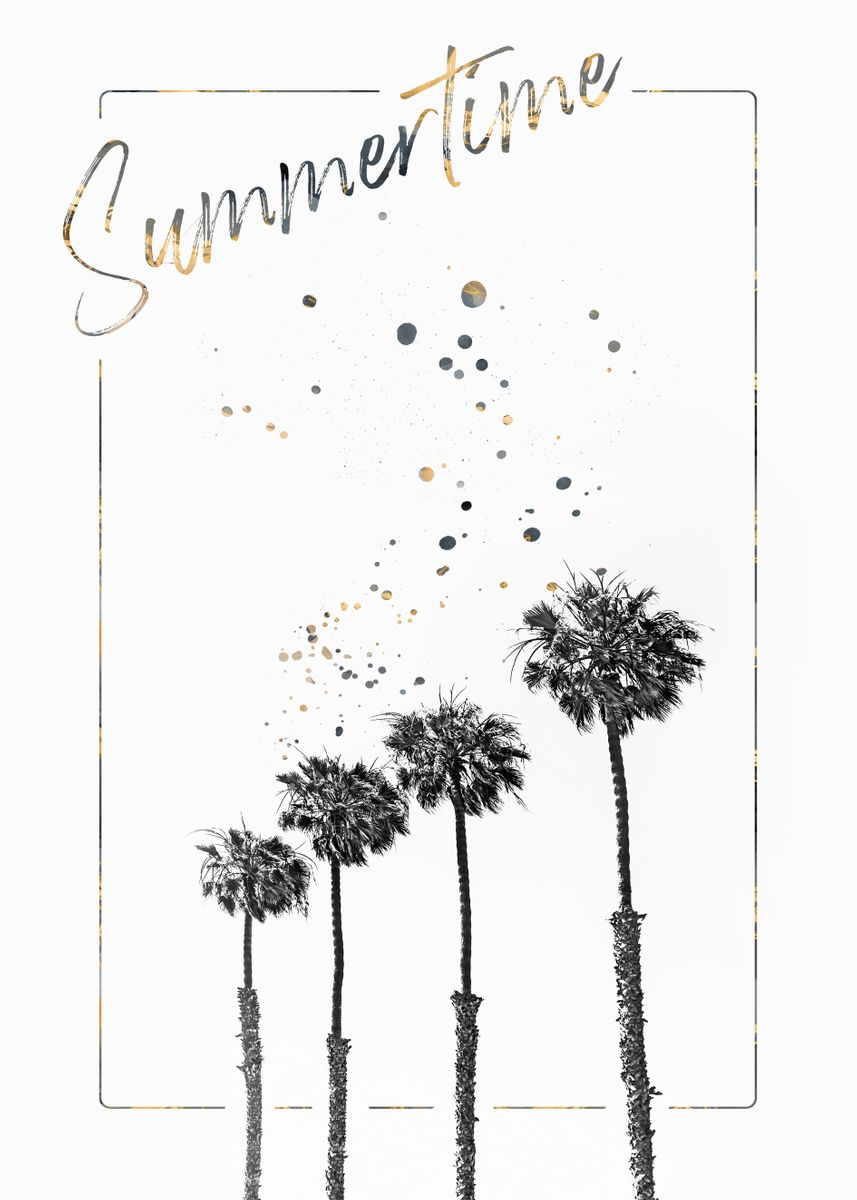 'Palm Trees Summertime' Poster by Melanie Viola | Displate