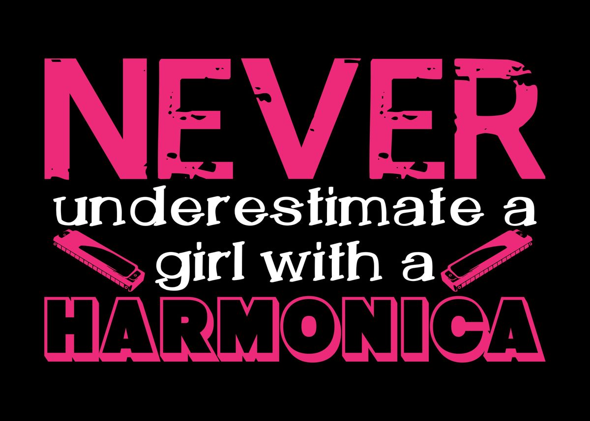 'Harmonica Girl Joke' Poster by DesignatedDesigner | Displate