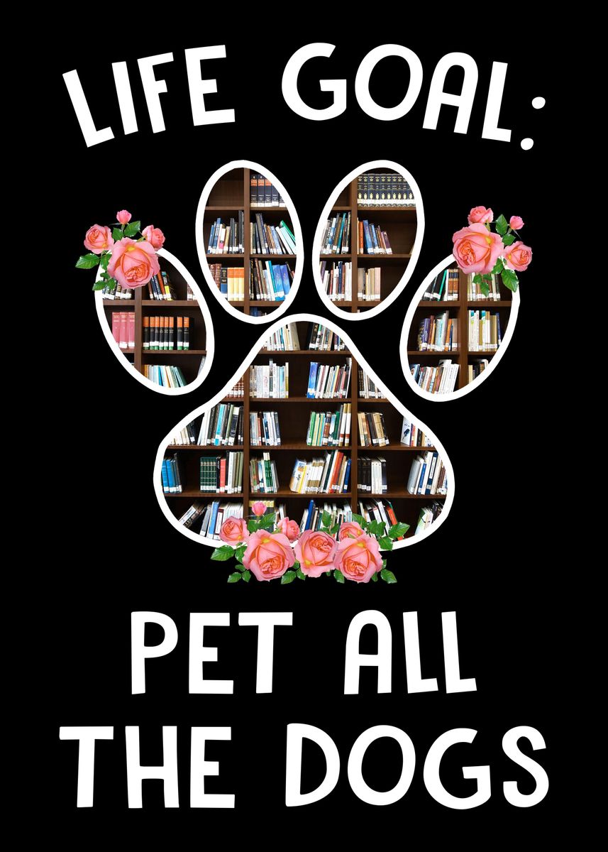 'Life Dogs Animal Pet Book' Poster, picture, metal print, paint by ...
