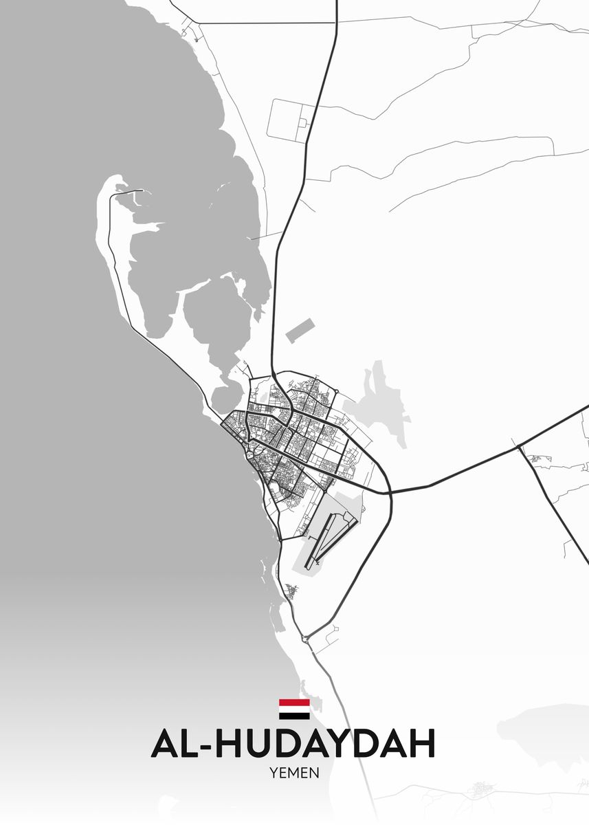 'Al Hudaydah YE' Poster, picture, metal print, paint by IMR Designs ...