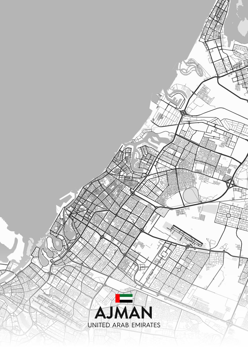 'Ajman AE' Poster, picture, metal print, paint by IMR Designs | Displate