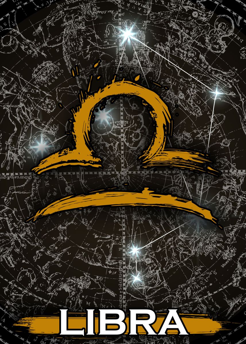 'Zodiac Sign Libra' Poster, picture, metal print, paint by Tony Lee ...