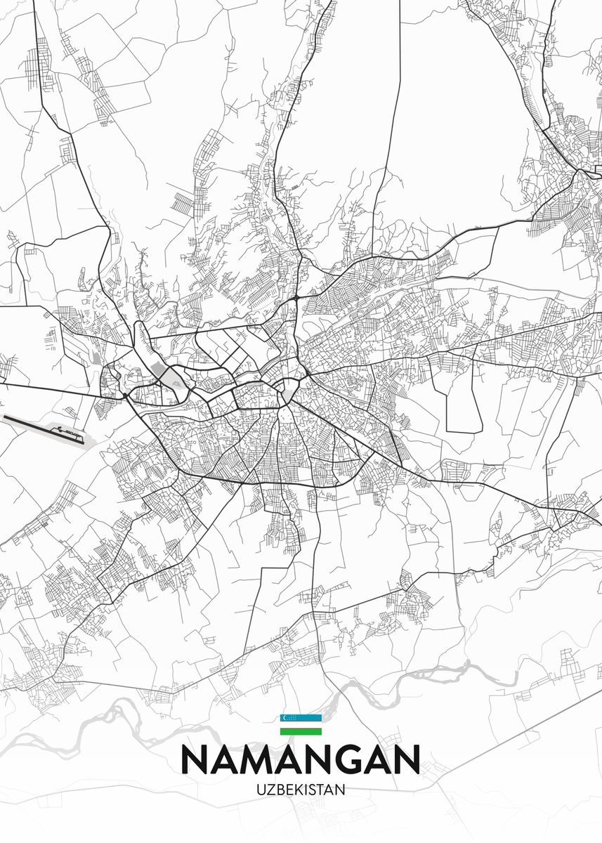 'Namangan UZ' Poster, picture, metal print, paint by IMR Designs | Displate