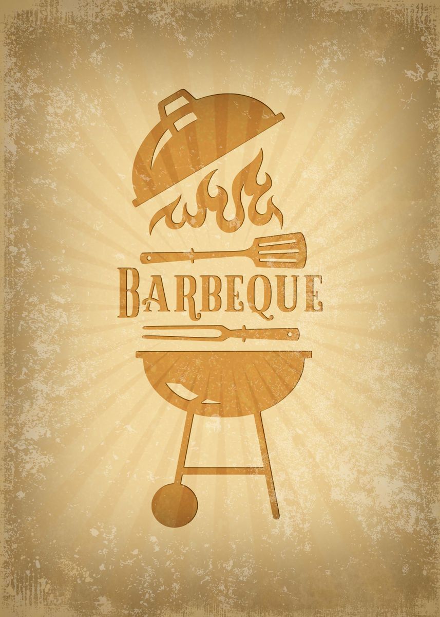 'Barbecue' Poster, picture, metal print, paint by AK47 Creative | Displate