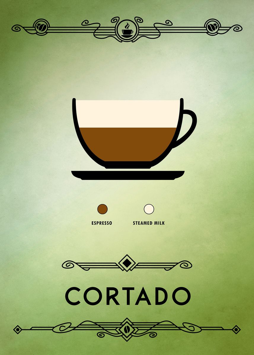 'Cortado' Poster, picture, metal print, paint by Bo Kev | Displate
