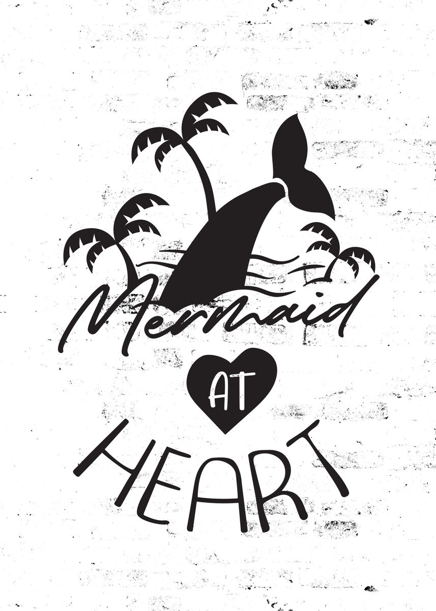 'Mermaid Quote Wall Art' Poster, picture, metal print, paint by ...
