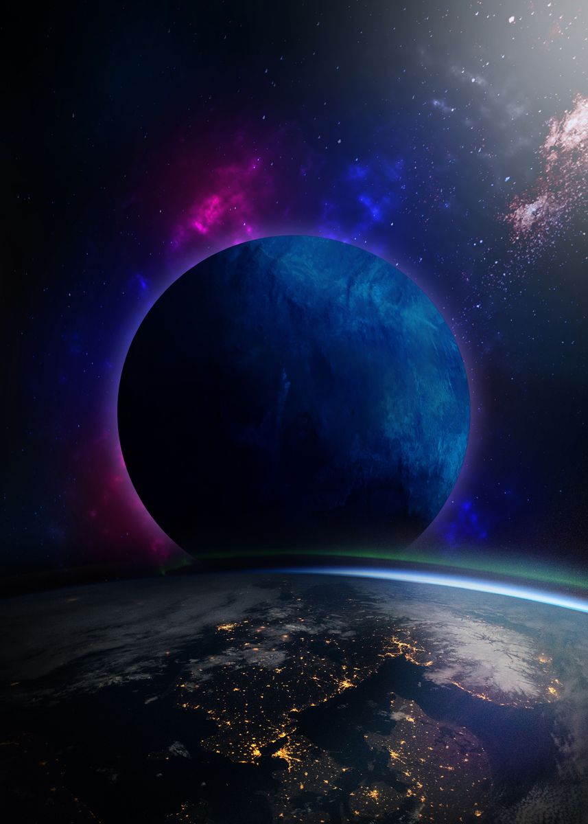 'Unknown Blue Planet' Poster by Purwa Nugraha | Displate