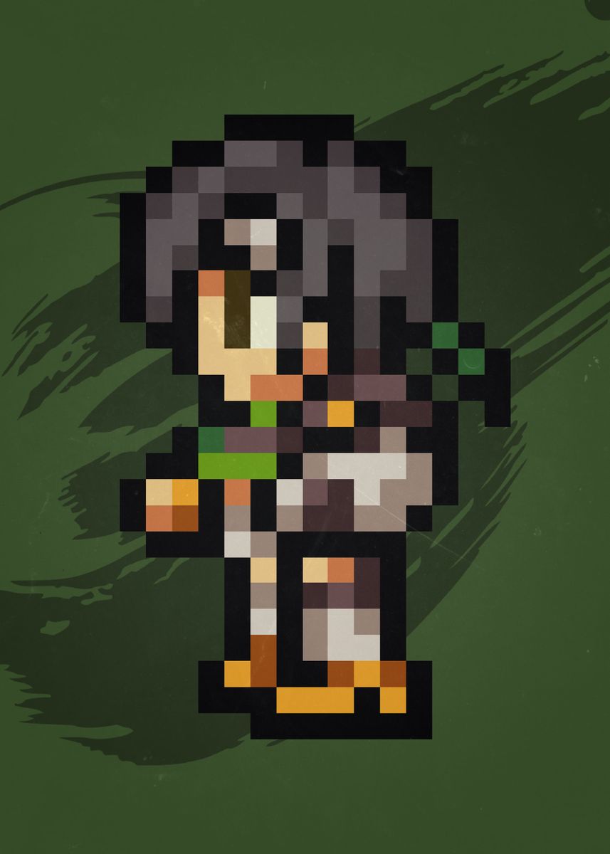 'FF VII Yuffie Pixel Sprite' Poster, picture, metal print, paint by Ze ...
