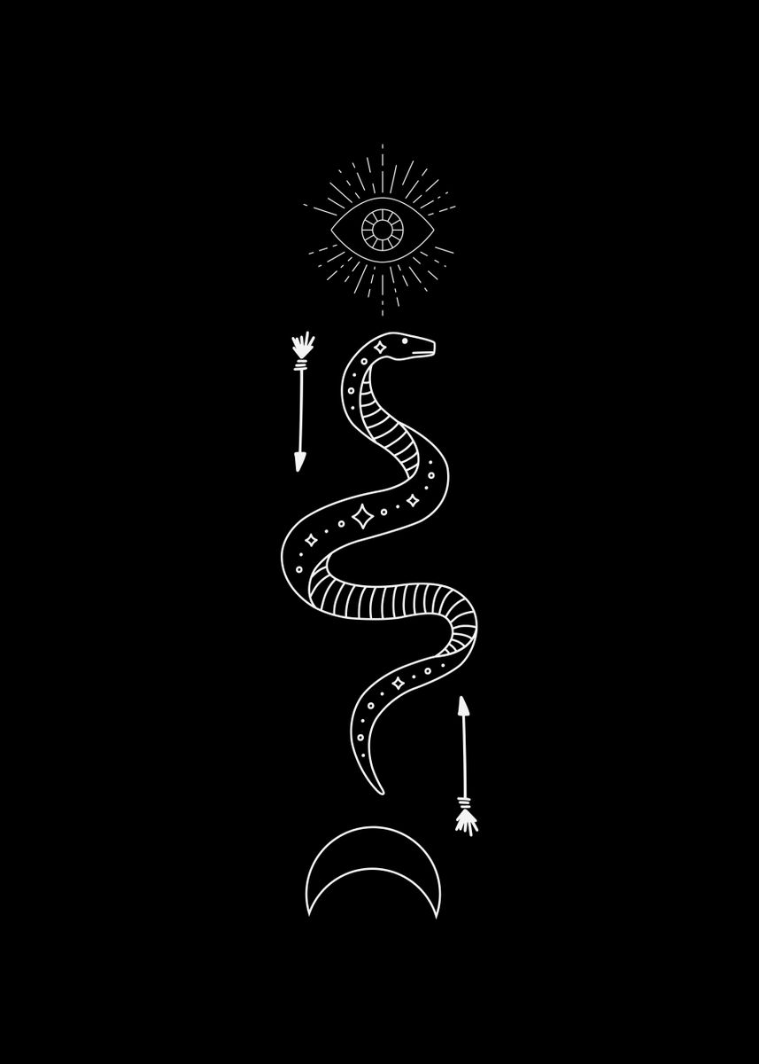 'Occult Snake Symbol Gothic' Poster by Foxxy Merch | Displate