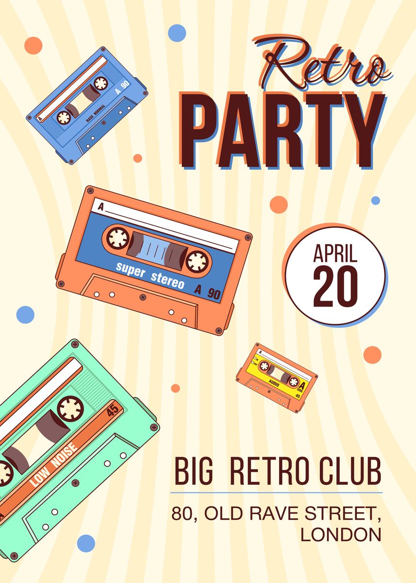 'BIG RETRO CLUB' Poster by CarlosBalistreri Studio | Displate