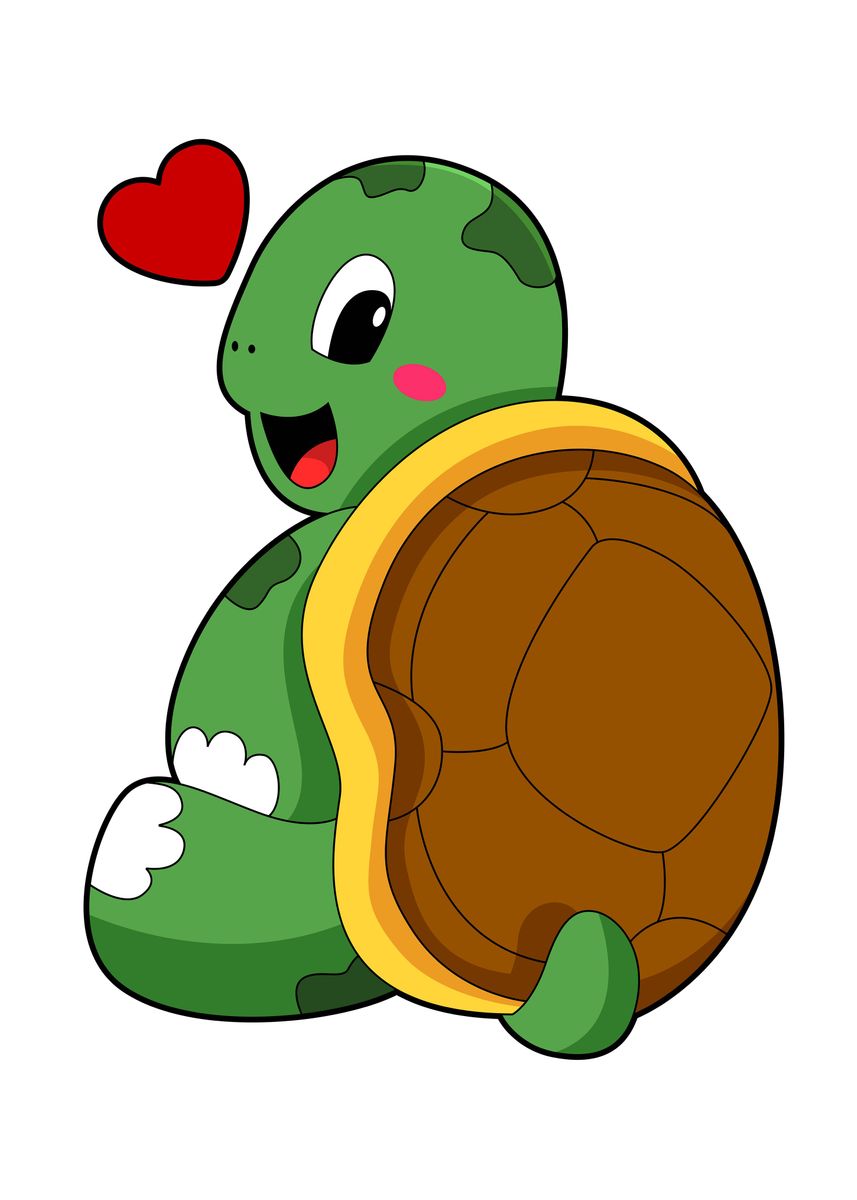 'Turtle Shell Heart' Poster, picture, metal print, paint by Markus ...