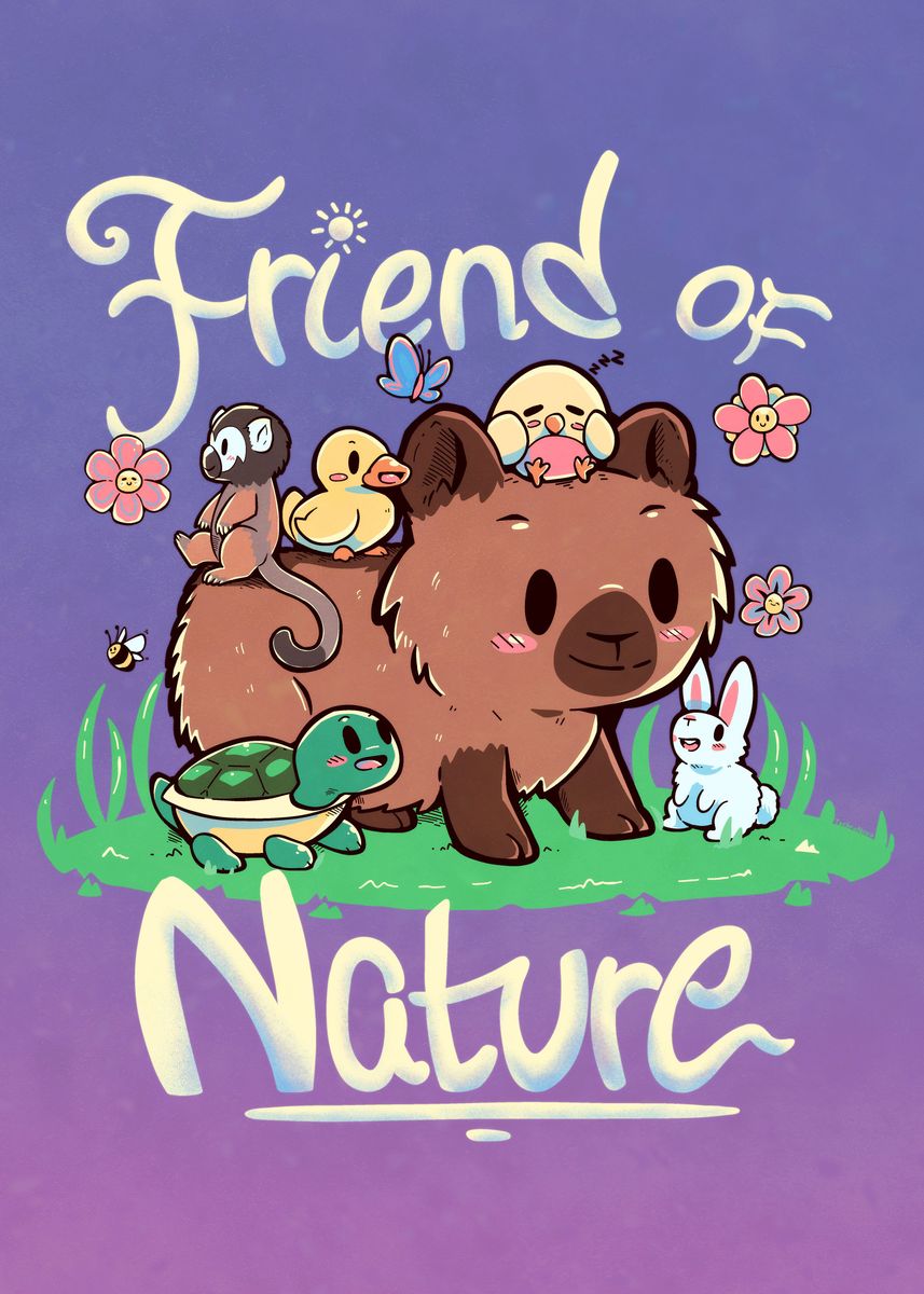 'Friend of Nature' Poster, picture, metal print, paint by Sarah ...