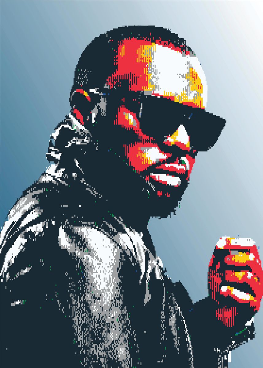 'Maitre Gims ' Poster, picture, metal print, paint by Muhammad Irsan ...