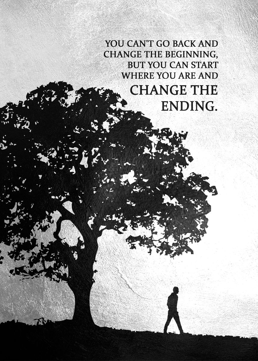 'Change the Ending CS Lewis' Poster, picture, metal print, paint by ...