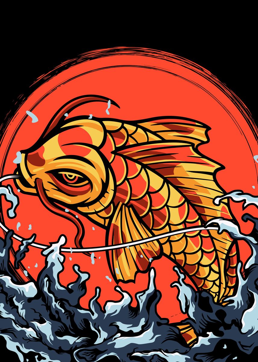 'Koi Fish Carp Aesthetic' Poster by AestheticAlex | Displate