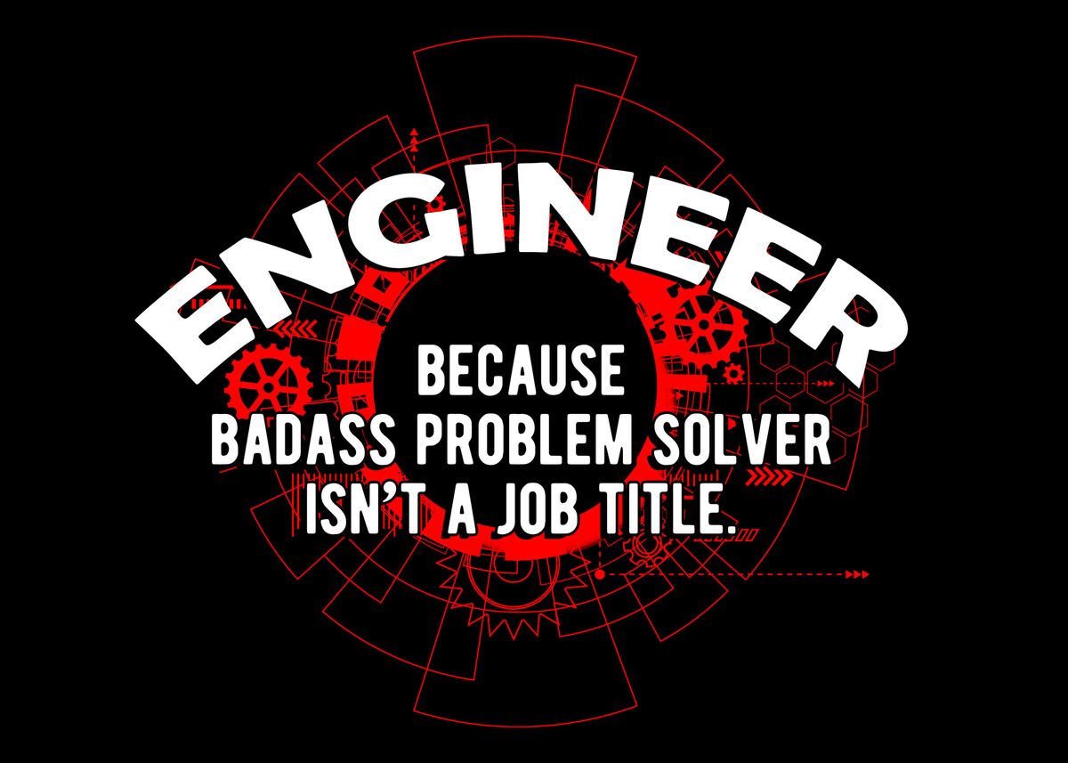 'Funny Engineer Definition' Poster by John Marinakis | Displate