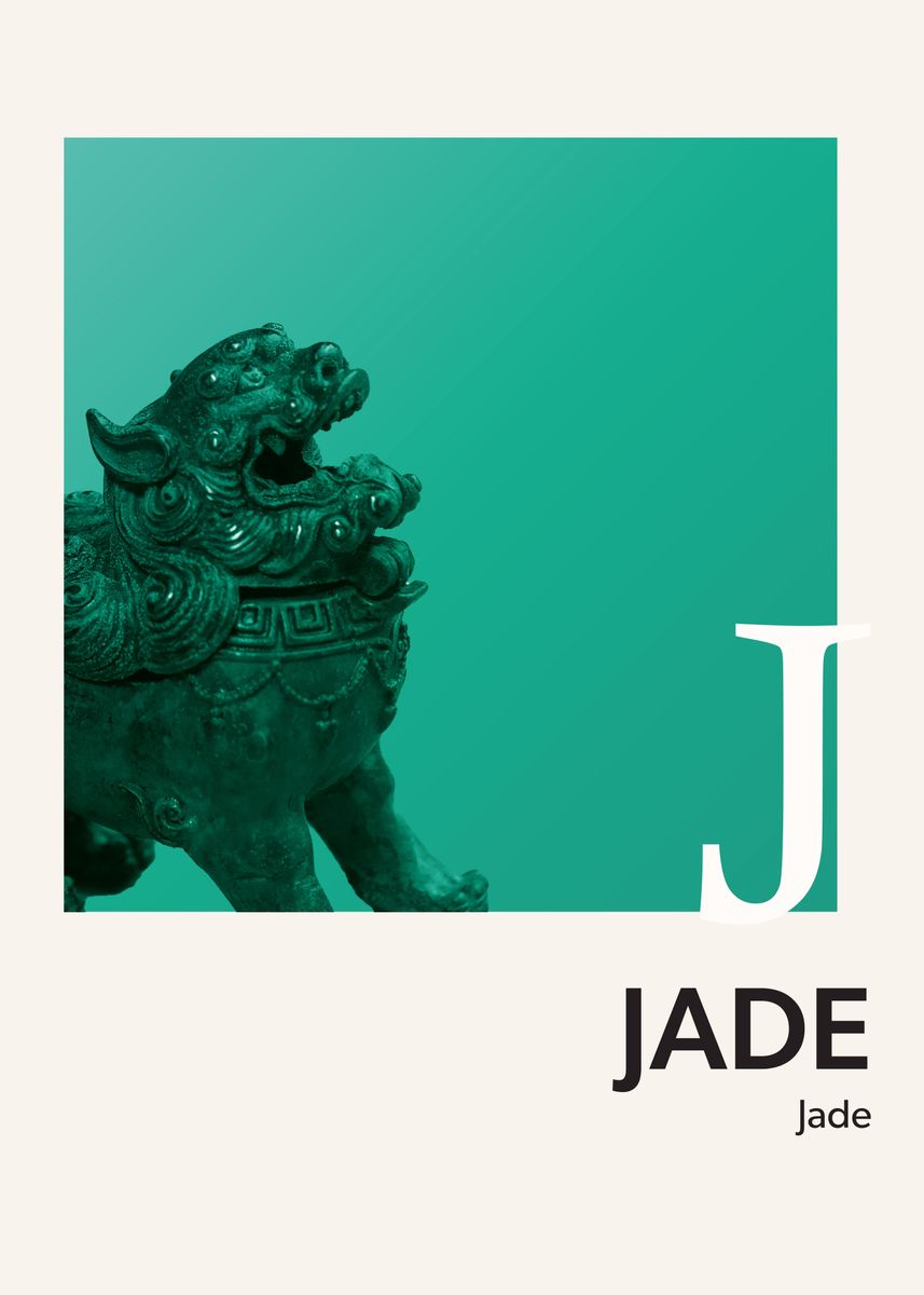 'Color Alphabet Jade J' Poster by WalSmurf | Displate