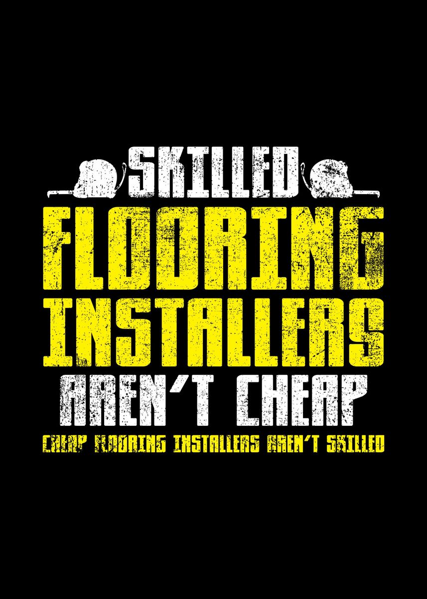 'Flooring Installer Vintage' Poster, picture, metal print, paint by ...