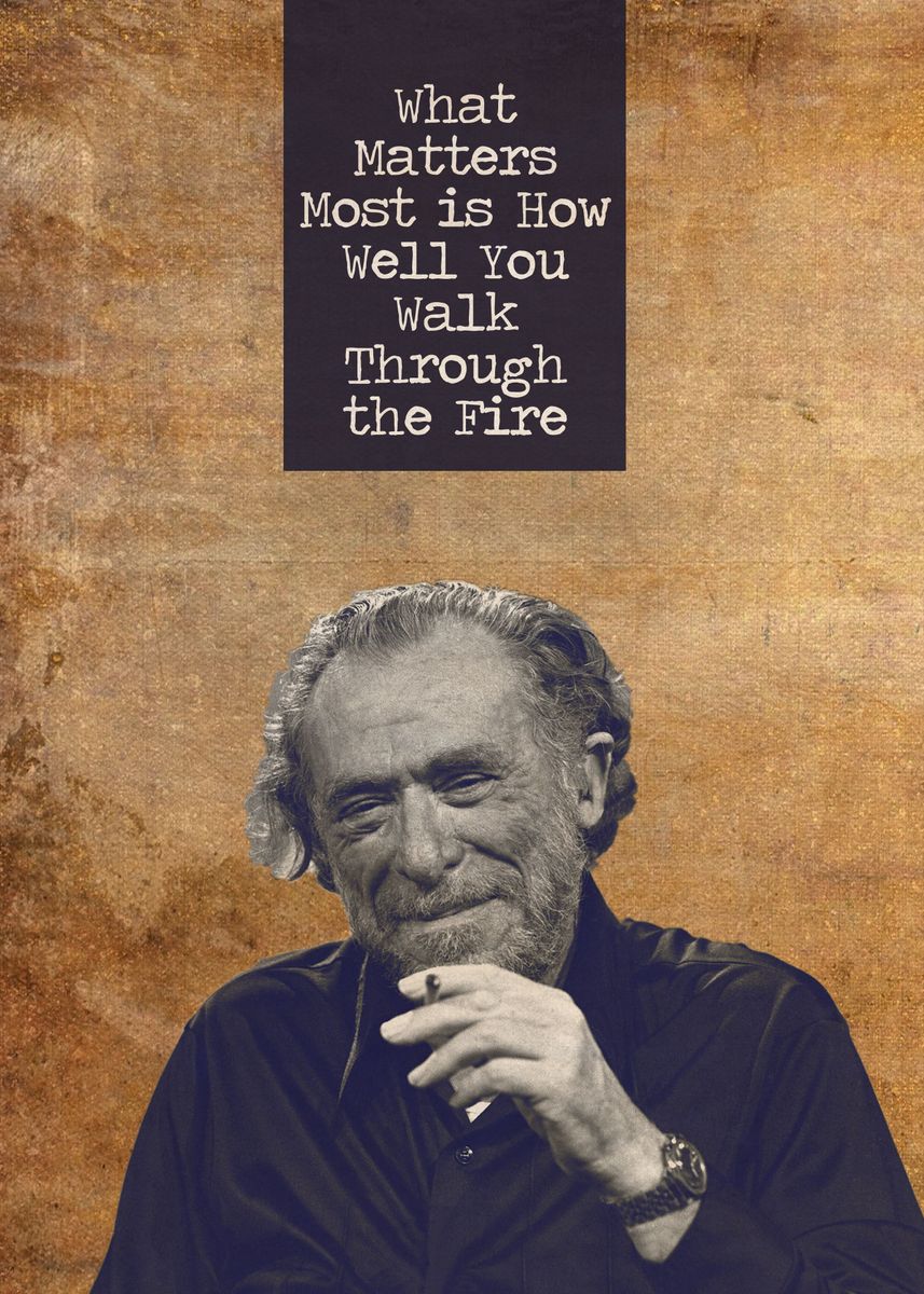 'charles bukowski' Poster, picture, metal print, paint by Wasim | Displate