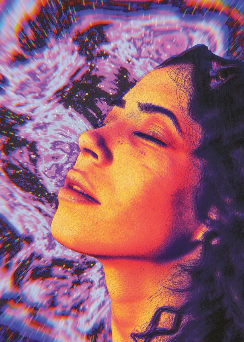 'Retro Galaxy Portrait' Poster, picture, metal print, paint by Zach ...