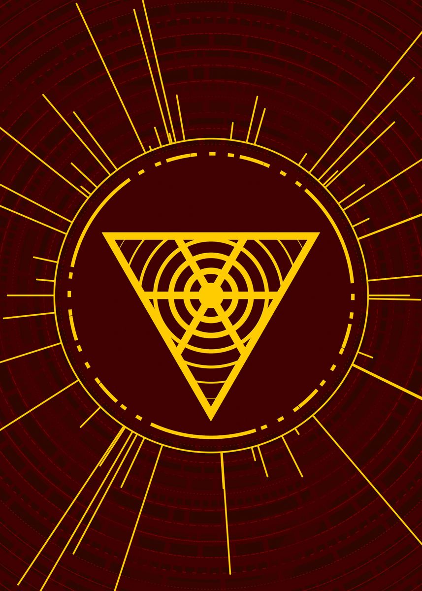 'Yellow Gold Magic Glyph' Poster by Holy Rock Design | Displate