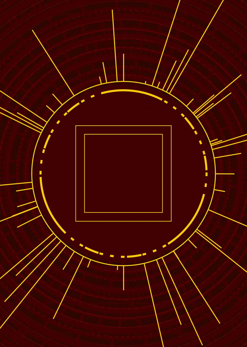 'Yellow Gold Magic Glyph' Poster, picture, metal print, paint by Holy ...