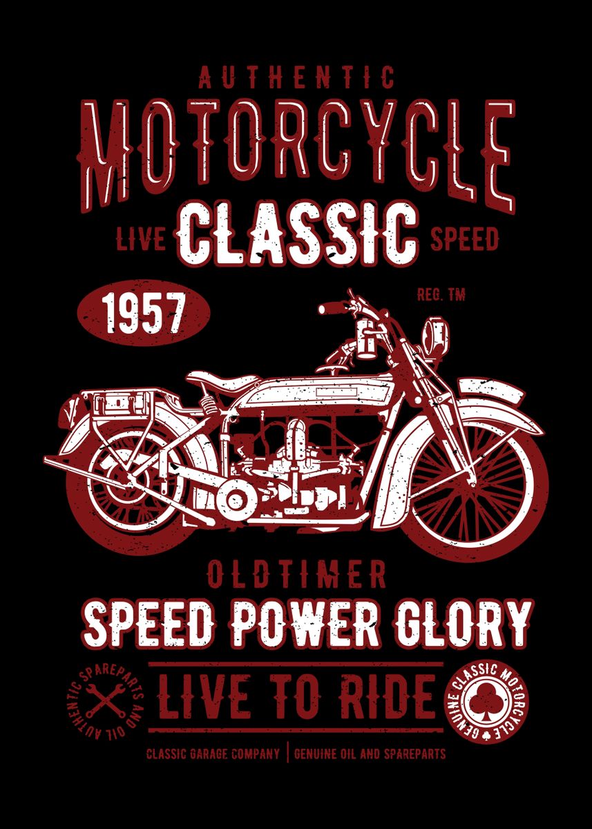 'Biker Mechanic Designs' Poster, picture, metal print, paint by Werner ...